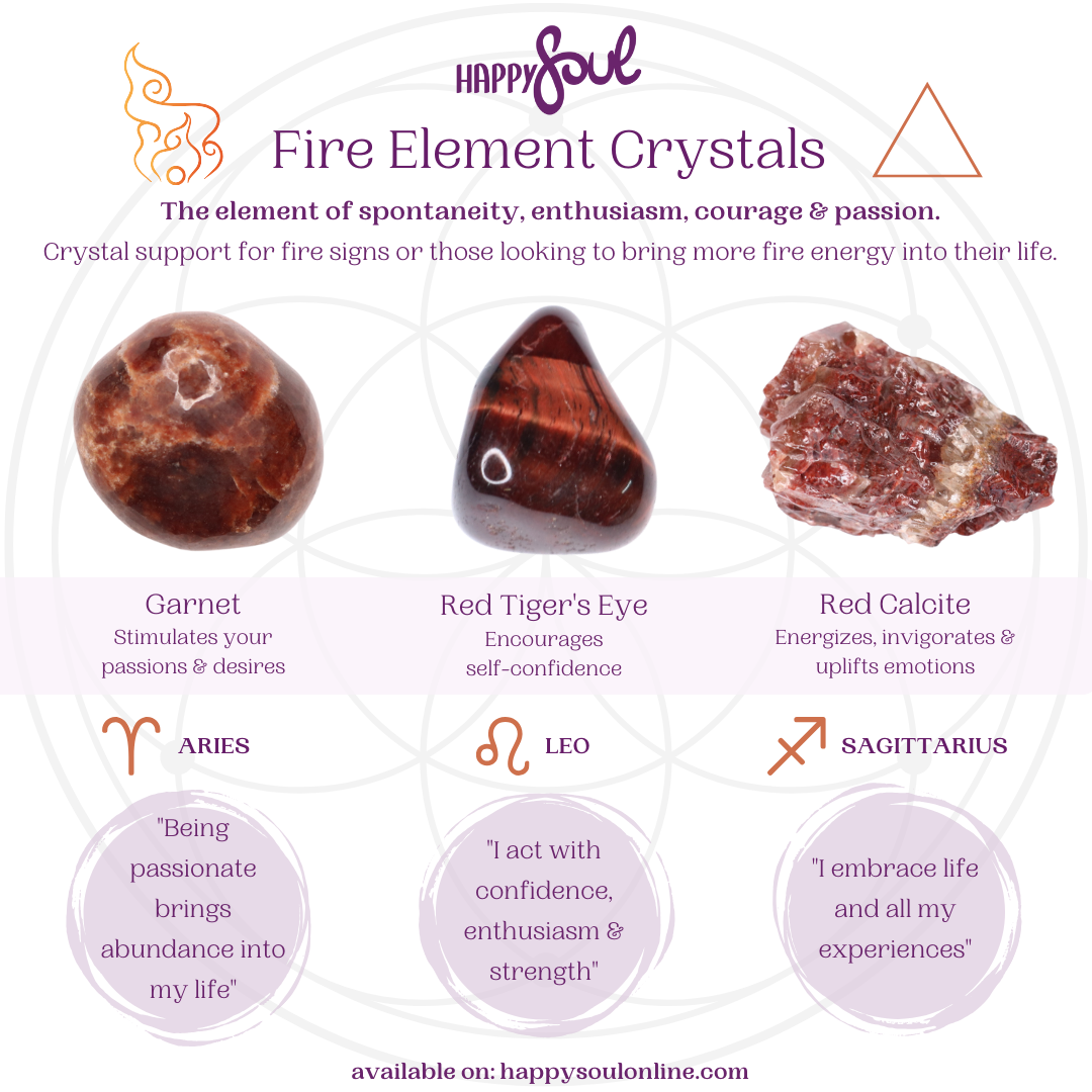 Fire Element Crystals – Happy Soul Online